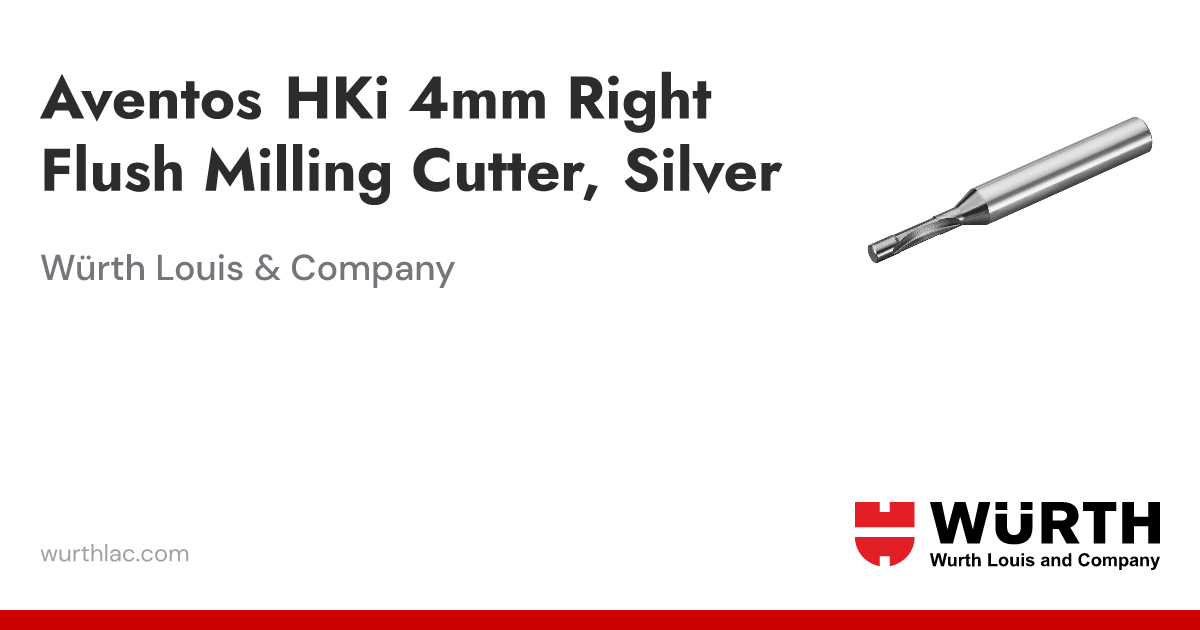 Aventos HKi 4mm Right Flush Milling Cutter, Silver | Würth Louis & Company