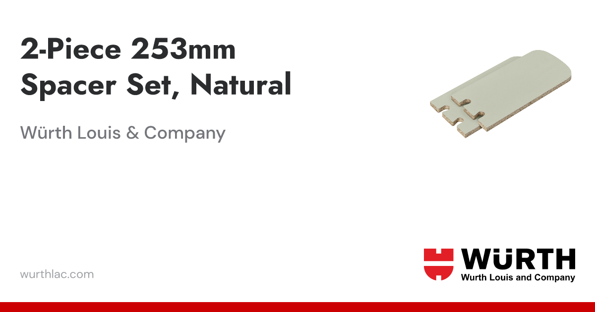 2-Piece 253mm Spacer Set, Natural | Würth Louis & Company