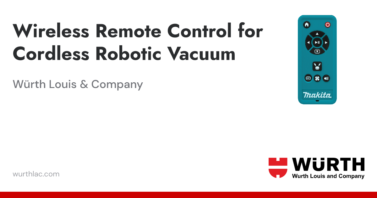 Wireless Remote Control for Cordless Robotic Vacuum | Würth Louis & Company