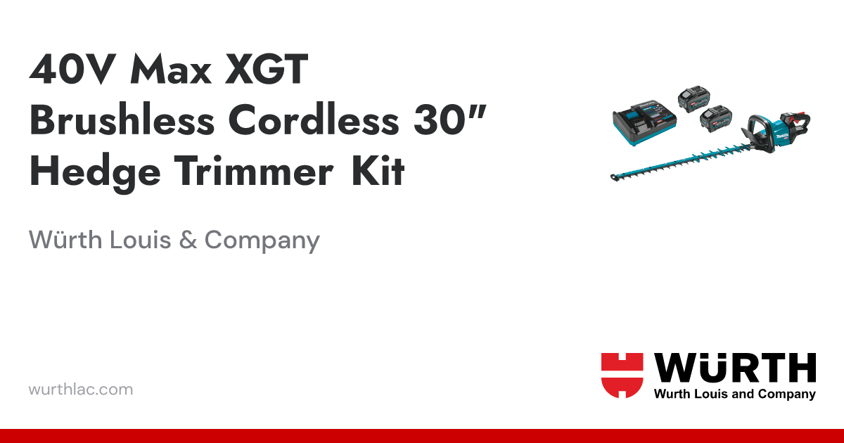 40V Max XGT Brushless Cordless 30" Hedge Trimmer Kit | Würth Louis ...