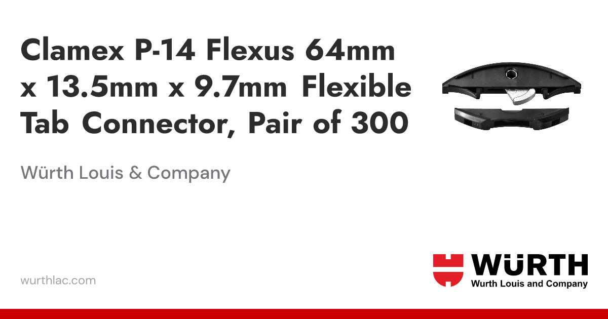 Clamex P-14 Flexus 64mm x 13.5mm x 9.7mm Flexible Tab Connector, Pair ...