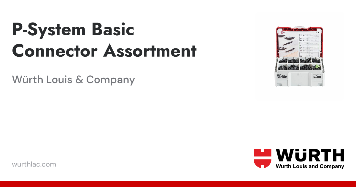 P-System Basic Connector Assortment | Würth Louis & Company