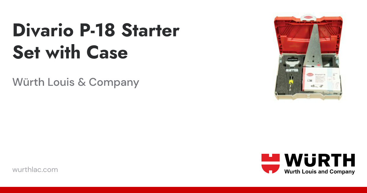Divario P-18 Starter Set with Case | Würth Louis & Company