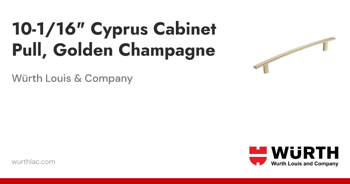10-1/16" Cyprus Cabinet Pull, Golden Champagne | Würth Louis & Company