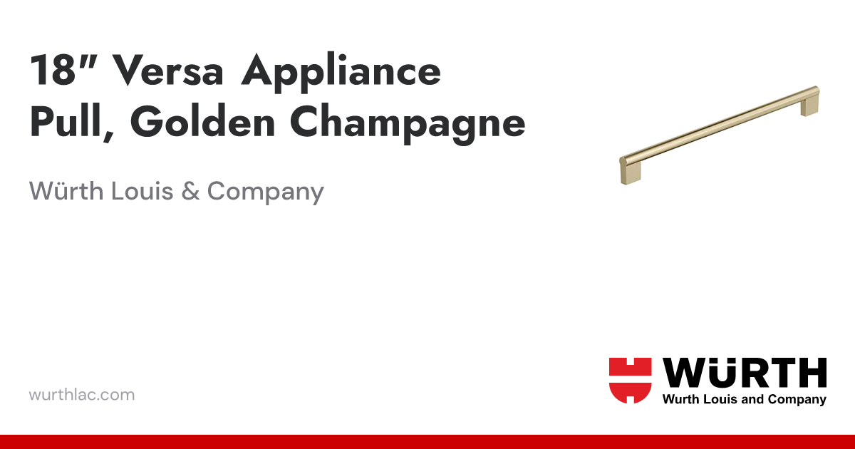 18" Versa Appliance Pull, Golden Champagne | Würth Louis & Company