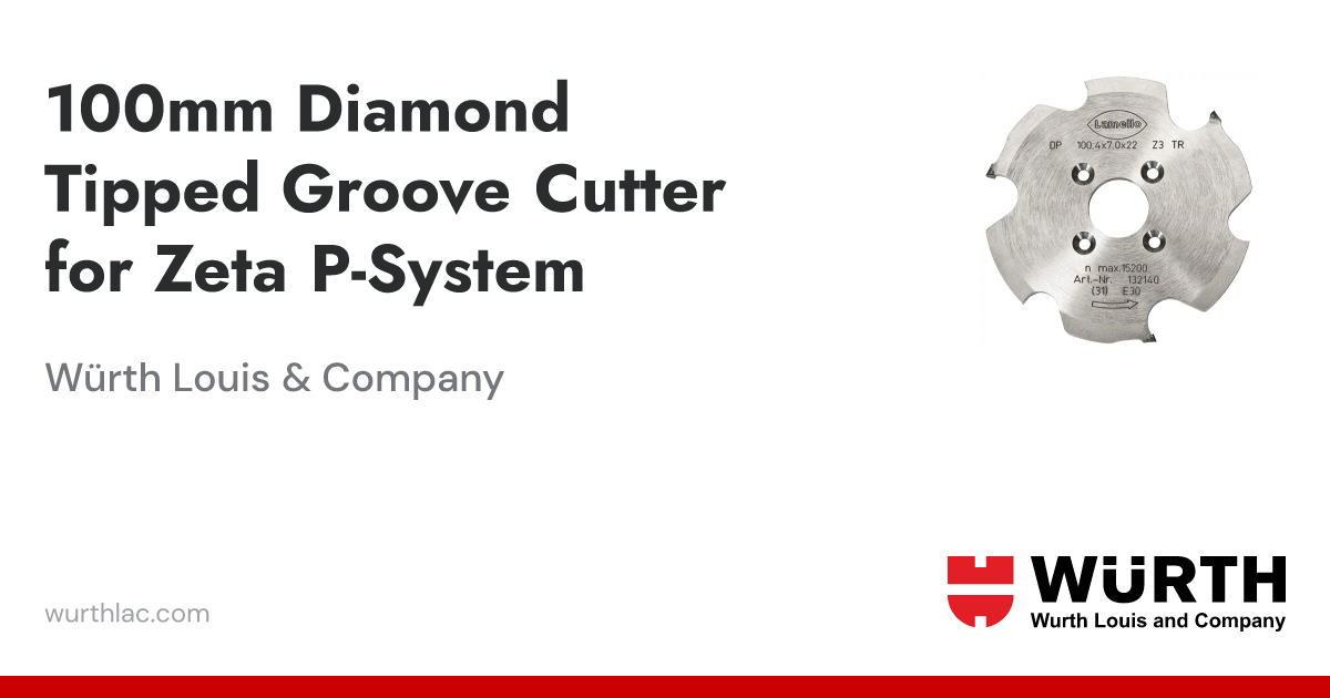 100mm Diamond Tipped Groove Cutter for Zeta P-System | Würth Louis ...