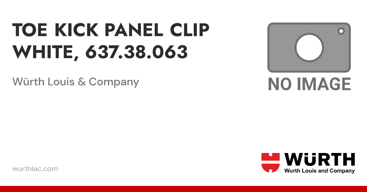 TOE KICK PANEL CLIP WHITE, 637.38.063 | Würth Louis & Company