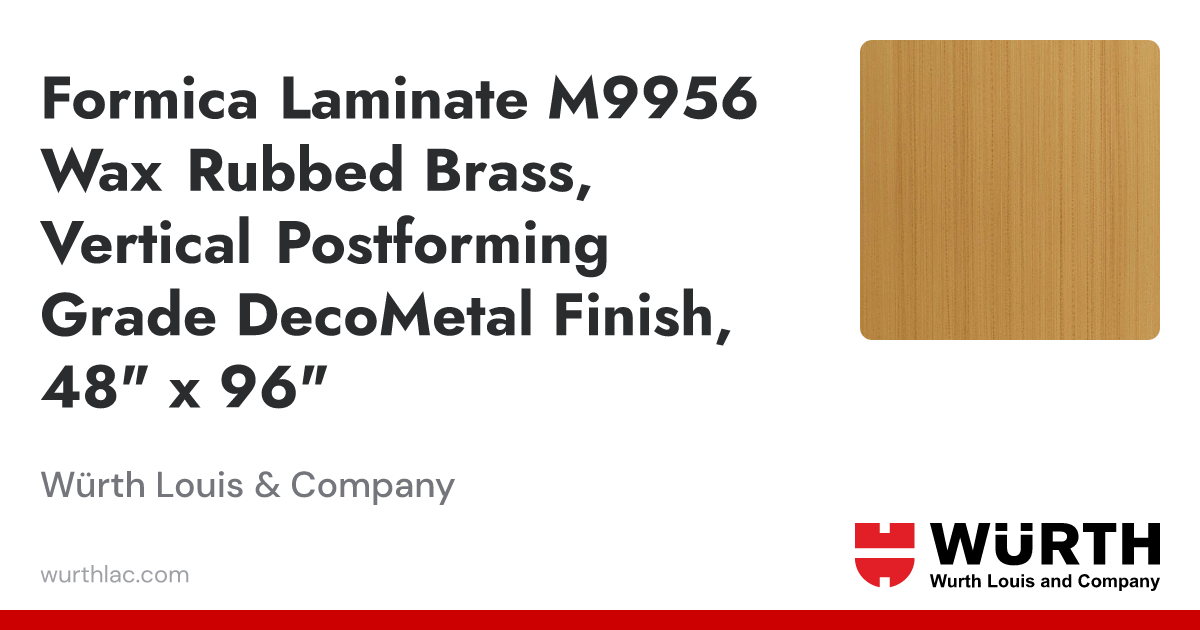 Formica Laminate M9956 Wax Rubbed Brass, Vertical Postforming Grade ...