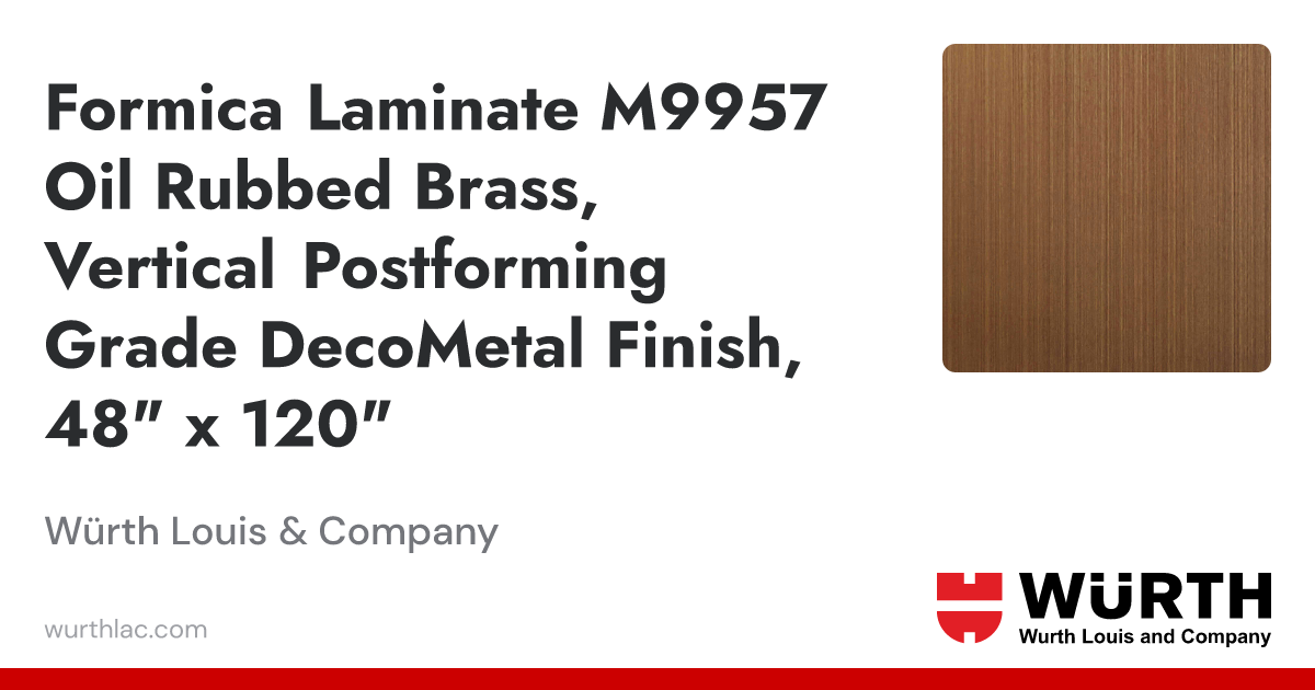 Formica Laminate M9957 Oil Rubbed Brass, Vertical Postforming Grade ...