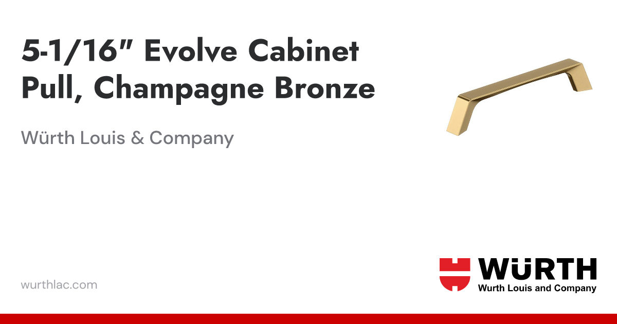 5-1/16" Evolve Cabinet Pull, Champagne Bronze | Würth Louis & Company