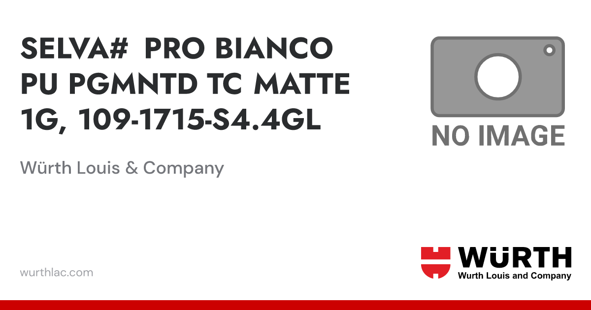SELVA# PRO BIANCO PU PGMNTD TC MATTE 1G, 109-1715-S4.4GL | Würth Louis ...