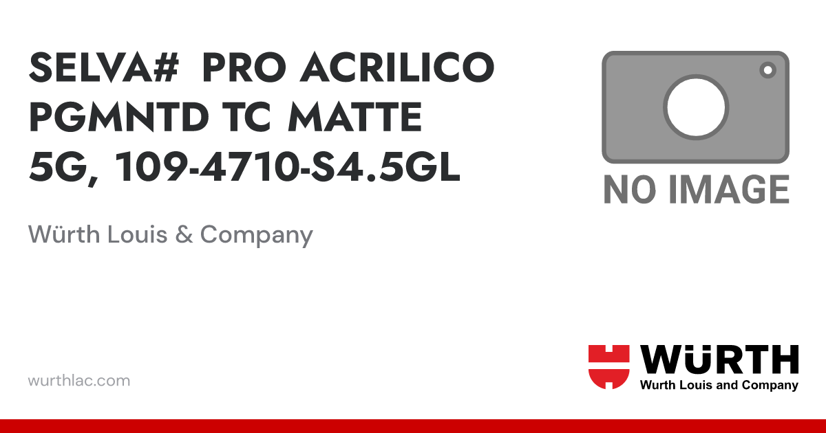 SELVA# PRO ACRILICO PGMNTD TC MATTE 5G, 109-4710-S4.5GL | Würth Louis ...