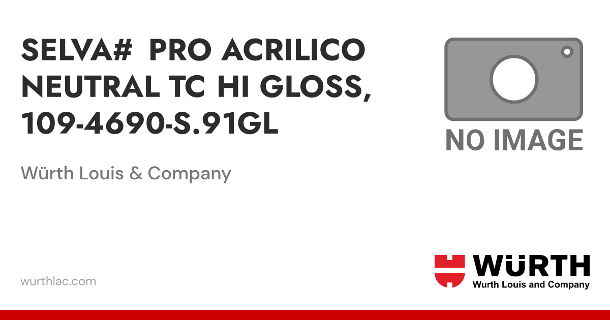 SELVA# PRO ACRILICO NEUTRAL TC HI GLOSS, 109-4690-S.91GL | Würth Louis ...