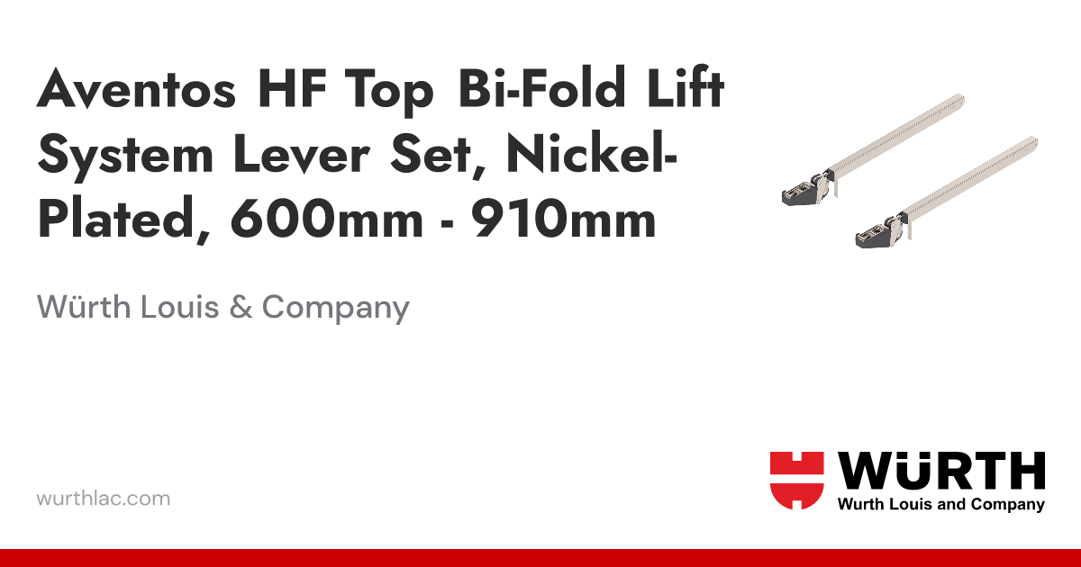 Aventos HF Top Bi-Fold Lift System Lever Set, Nickel-Plated, 600mm ...