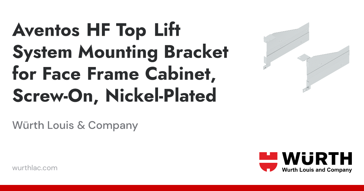 Aventos HF Top Lift System Mounting Bracket for Face Frame Cabinet ...