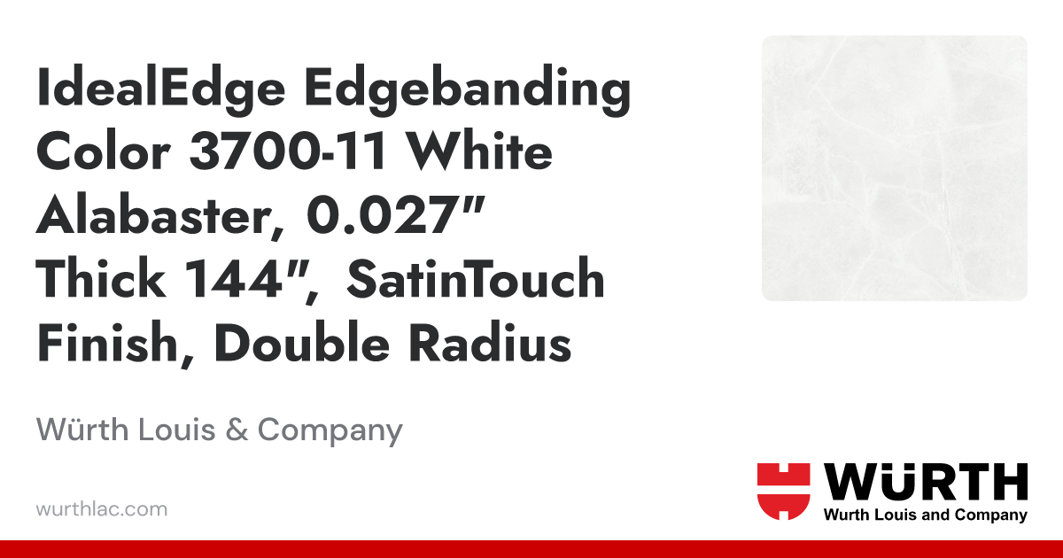 IdealEdge Edgebanding Color 3700-11 White Alabaster, 0.027" Thick 144 ...