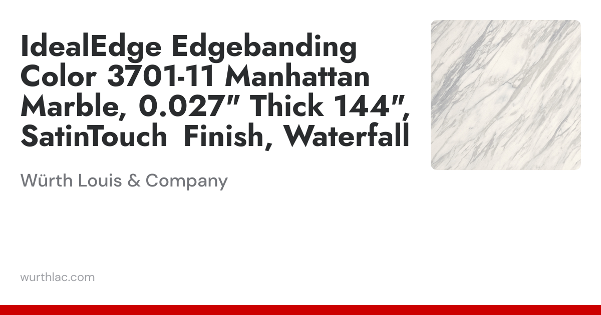 IdealEdge Edgebanding Color 3701-11 Manhattan Marble, 0.027" Thick 144 ...