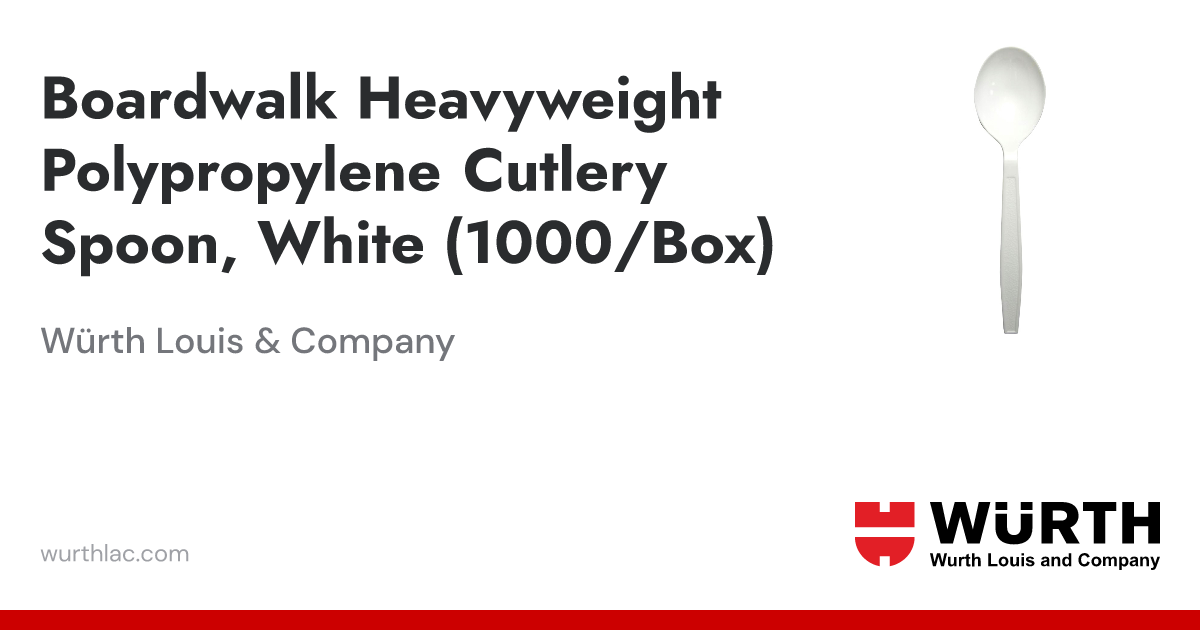 Boardwalk Heavyweight Polypropylene Cutlery Spoon, White (1000/Box ...