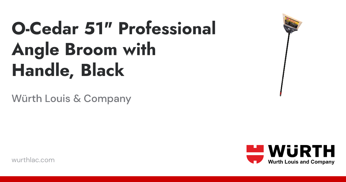 O-Cedar 51" Professional Angle Broom with Handle, Black | Würth Louis ...