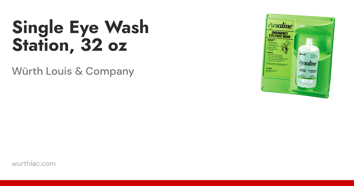 Single Eye Wash Station, 32 oz | Würth Louis & Company
