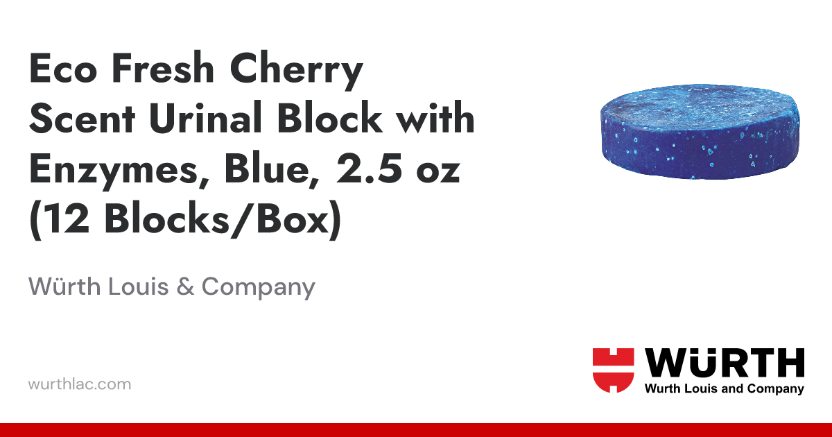 Eco Fresh Cherry Scent Urinal Block with Enzymes, Blue, 2.5 oz (12 ...