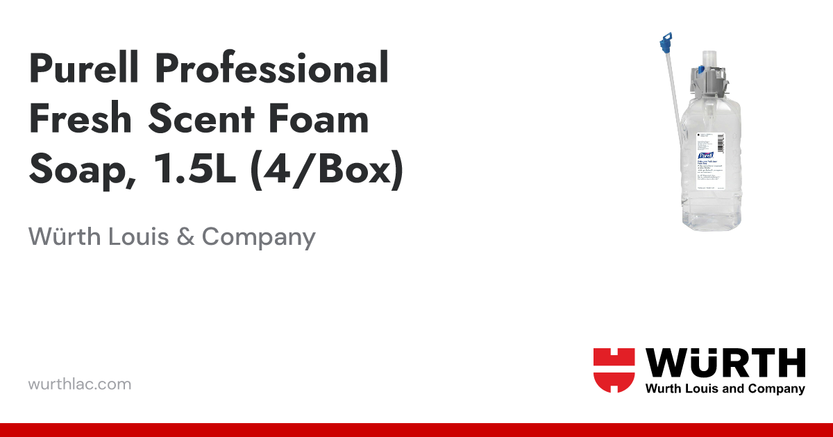Purell Professional Fresh Scent Foam Soap, 1.5L (4/Box) | Würth Louis ...