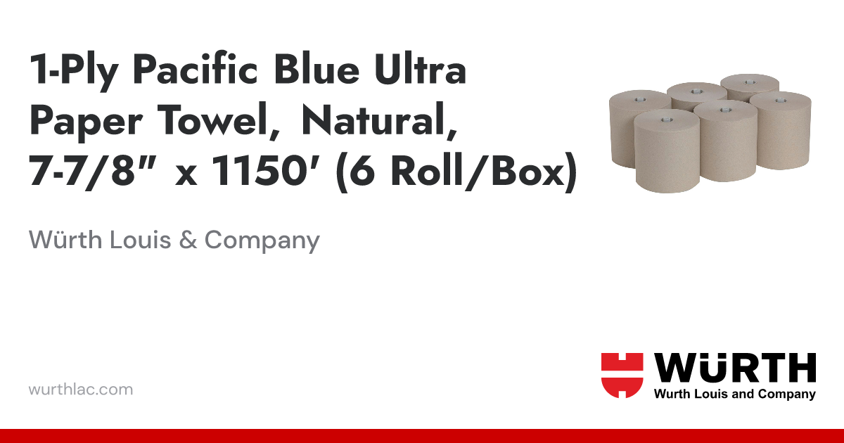 1-Ply Pacific Blue Ultra Paper Towel, Natural, 7-7/8" x 1150' (6 Roll ...