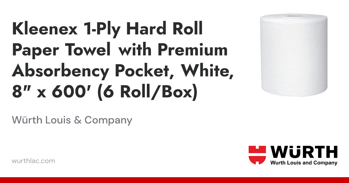 Kleenex 1-Ply Hard Roll Paper Towel with Premium Absorbency Pocket ...