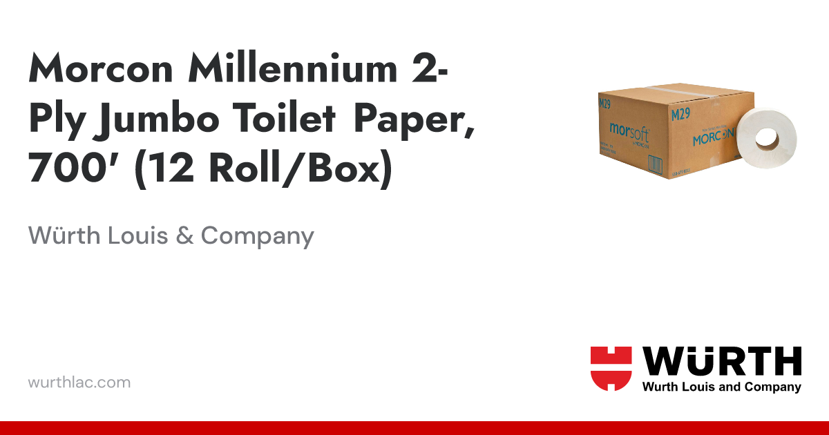 Morcon Millennium 2-Ply Jumbo Toilet Paper, 700' (12 Roll/Box) | Würth ...