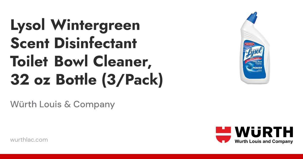 Lysol Wintergreen Scent Disinfectant Toilet Bowl Cleaner, 32 oz Bottle ...