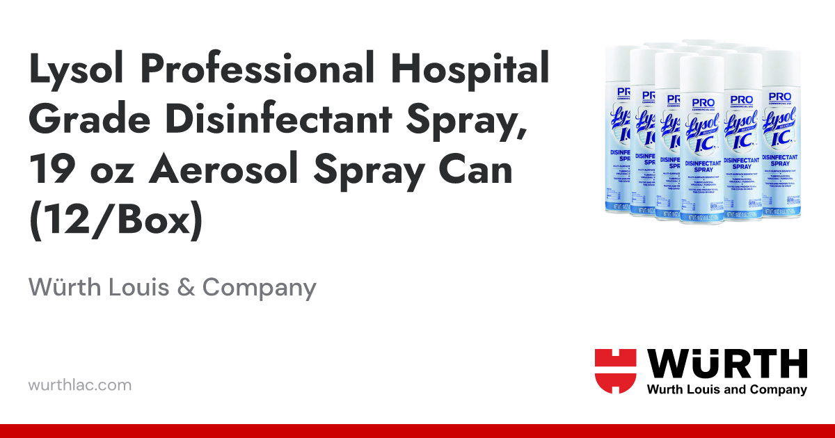 Lysol Professional Hospital Grade Disinfectant Spray, 19 oz Aerosol ...