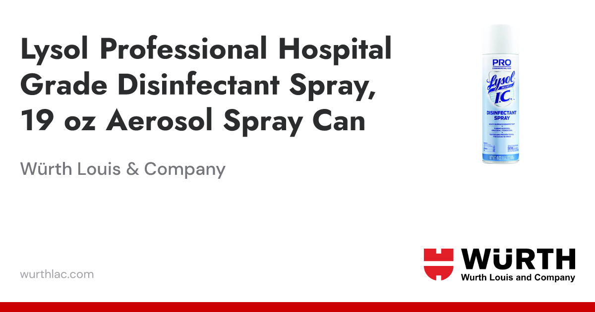 Lysol Professional Hospital Grade Disinfectant Spray, 19 oz Aerosol ...