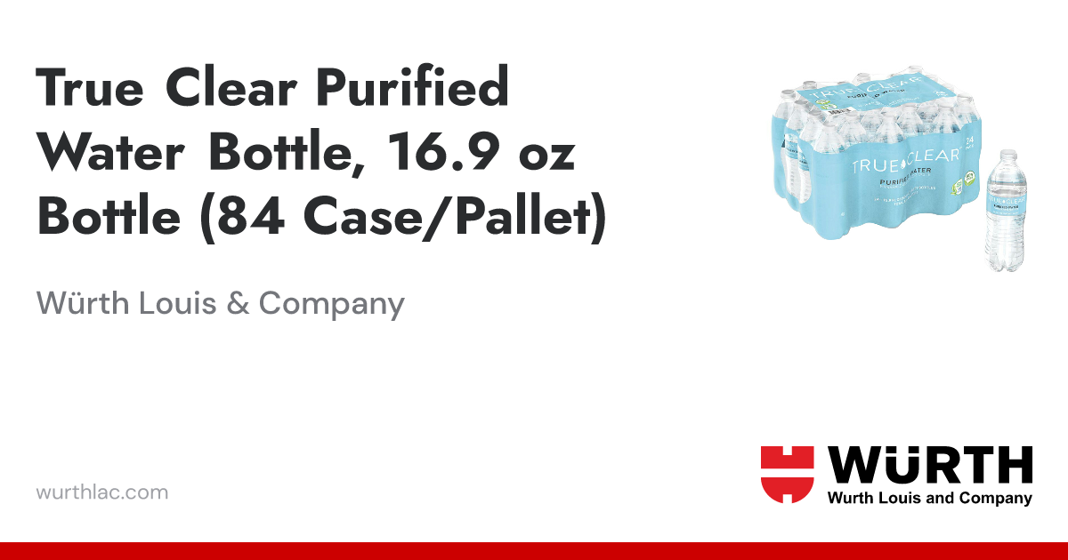 True Clear Purified Water Bottle, 16.9 oz Bottle (84 Case/Pallet ...