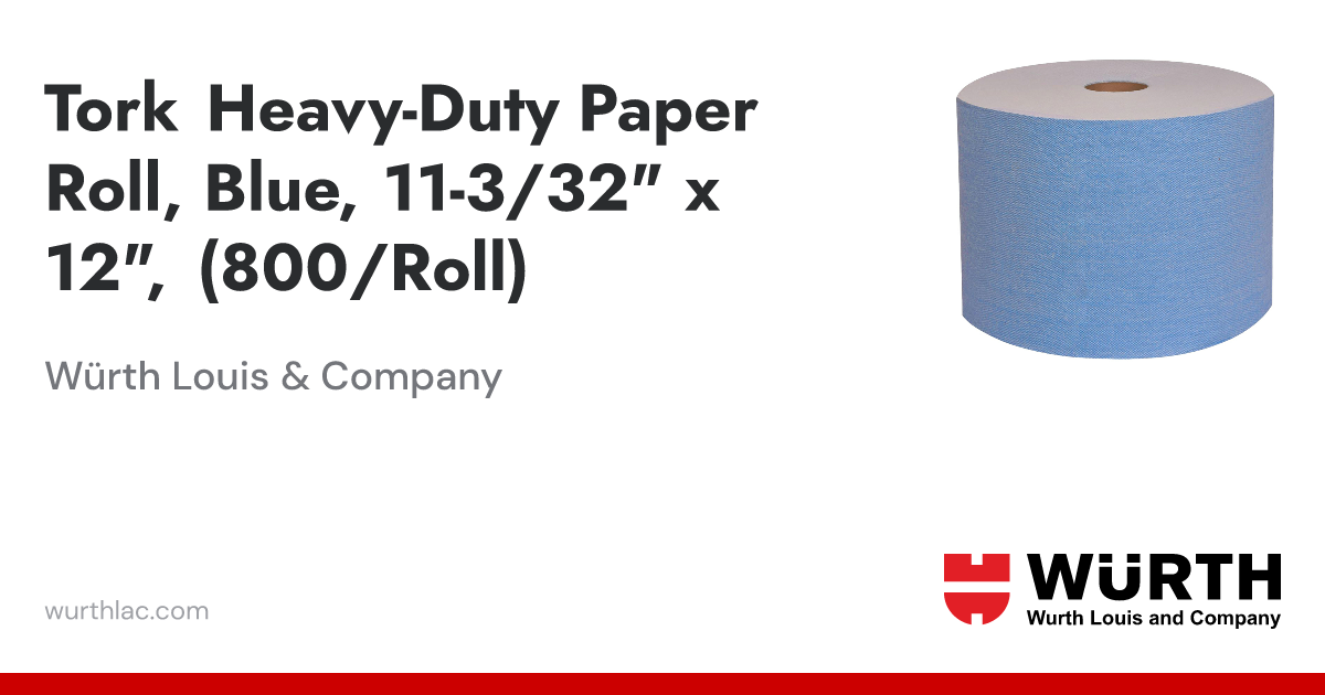 Tork Heavy-Duty Paper Roll, Blue, 11-3/32" x 12", (800/Roll) | Würth ...