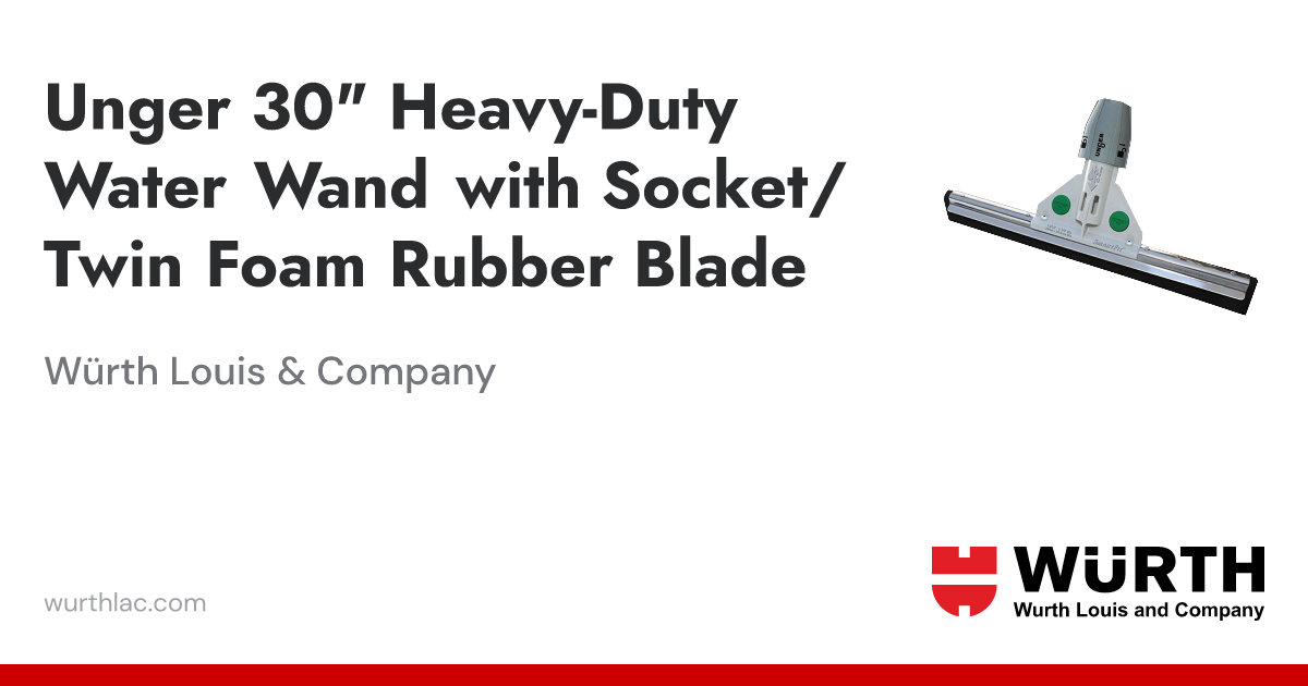Unger 30" Heavy-Duty Water Wand with Socket/Twin Foam Rubber Blade ...