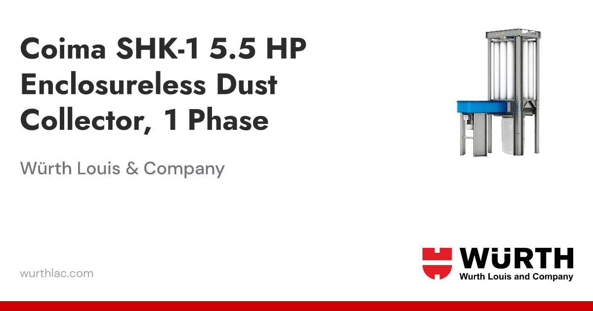 Coima SHK-1 5.5 HP Enclosureless Dust Collector, 1 Phase | Würth Louis ...