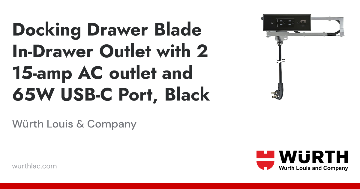 Docking Drawer Blade In-Drawer Outlet with 2 15-amp AC outlet and 65W ...