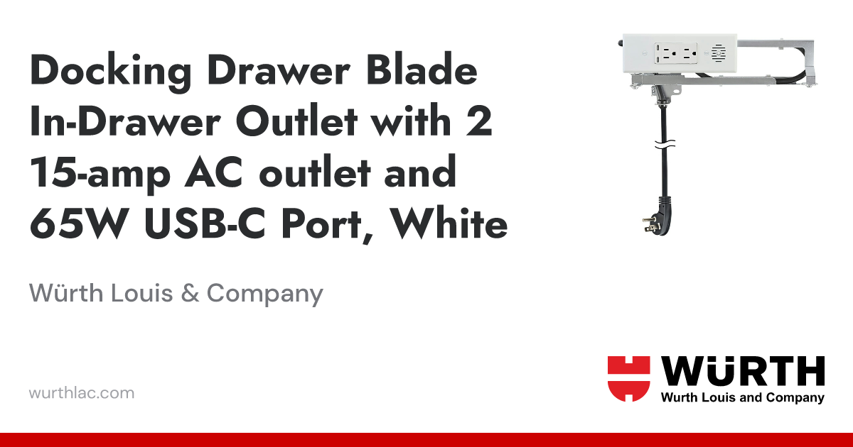 Docking Drawer Blade In-Drawer Outlet with 2 15-amp AC outlet and 65W ...
