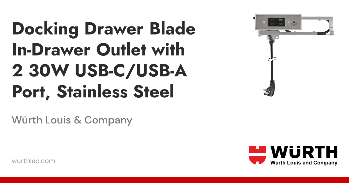 Docking Drawer Blade In-Drawer Outlet with 2 30W USB-C/USB-A Port ...