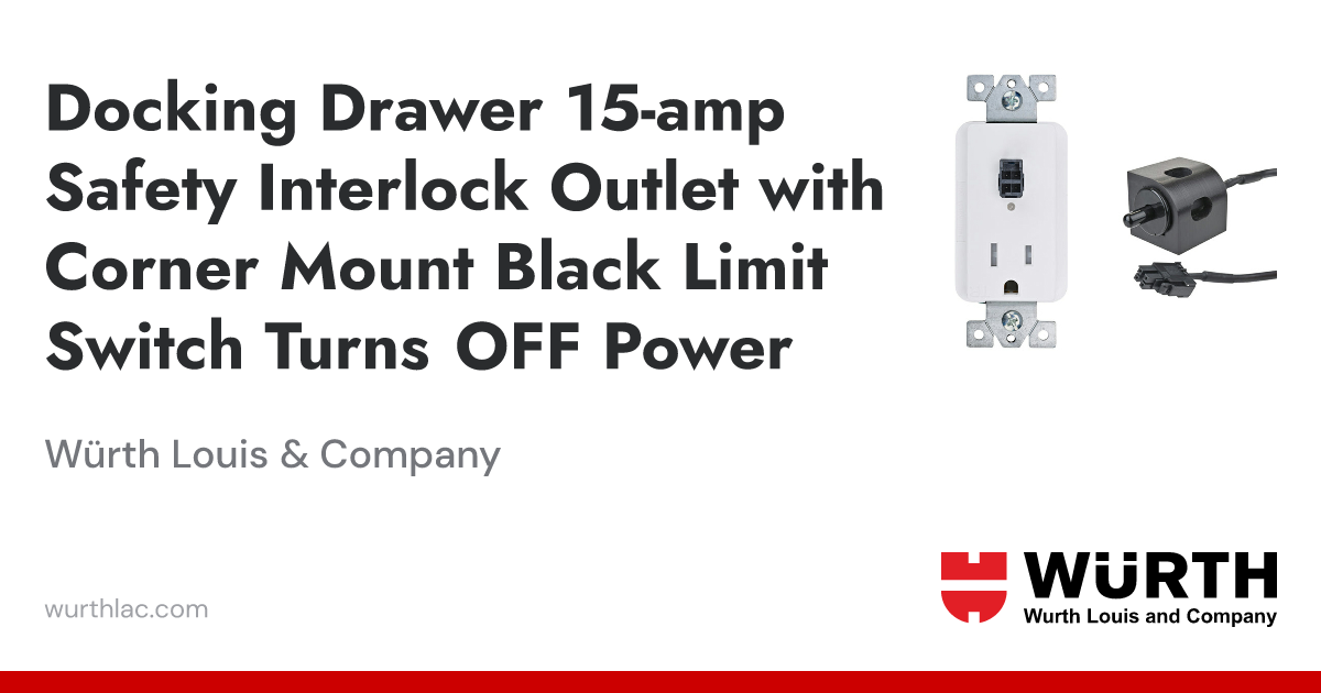 Docking Drawer 15-amp Safety Interlock Outlet with Corner Mount Black ...