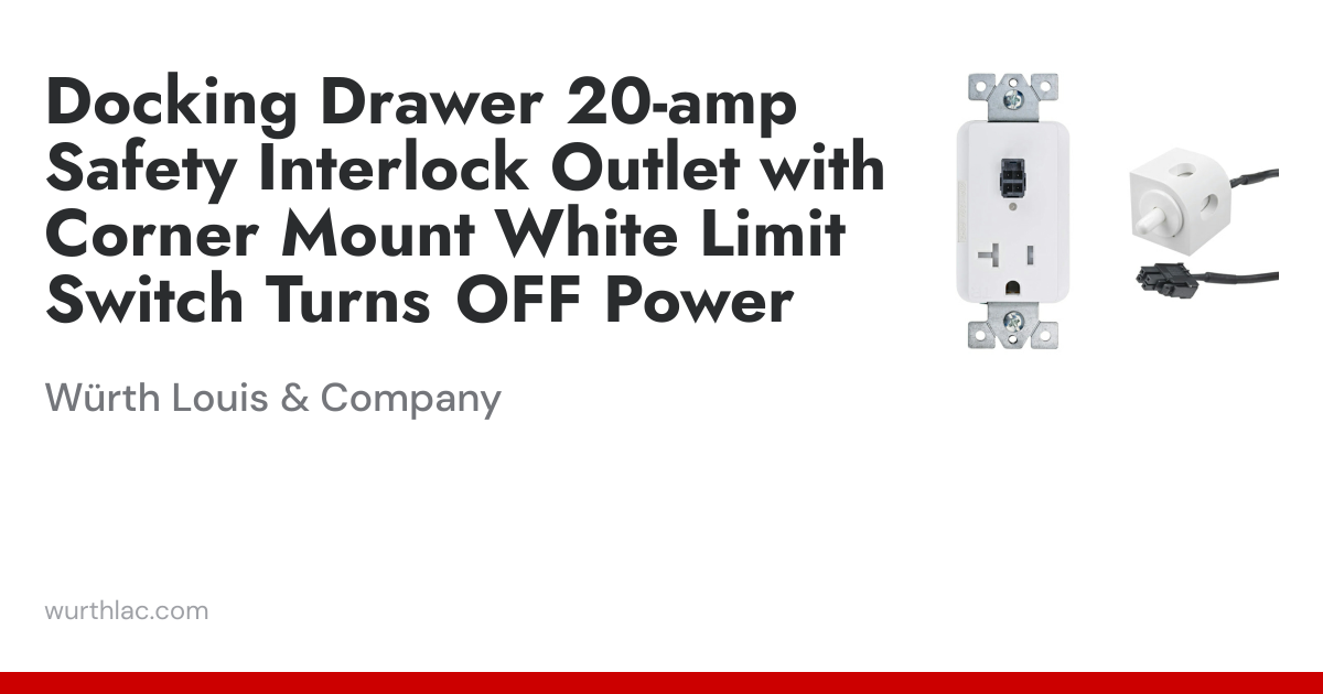 Docking Drawer 20-amp Safety Interlock Outlet with Corner Mount White ...