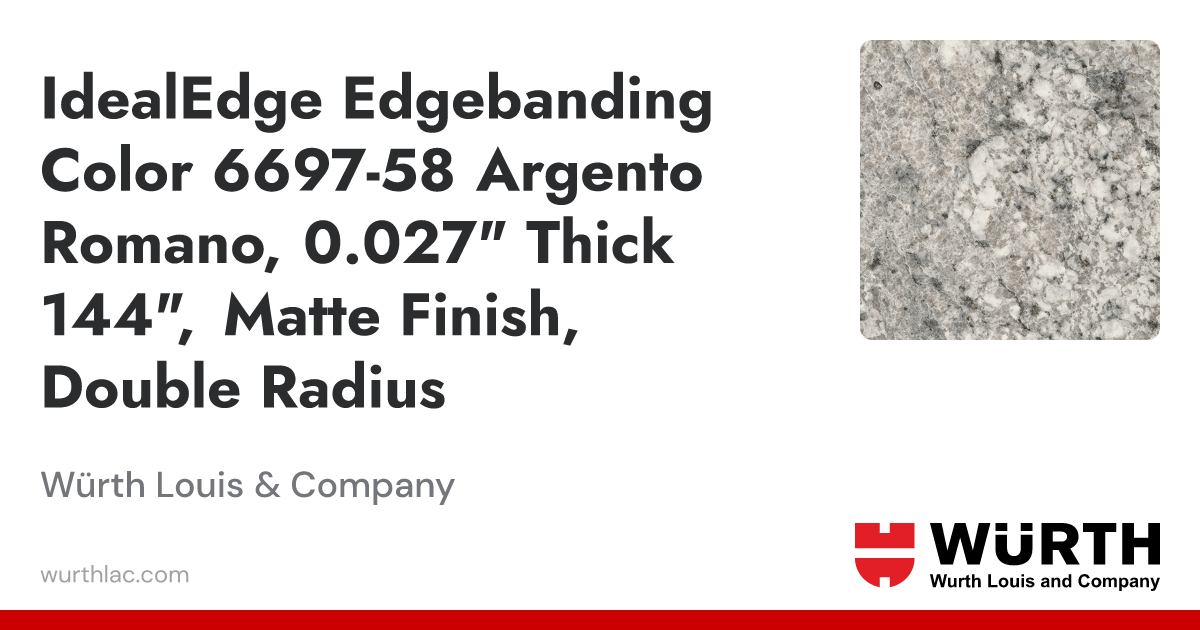 IdealEdge Edgebanding Color 6697-58 Argento Romano, 0.027" Thick 144 ...