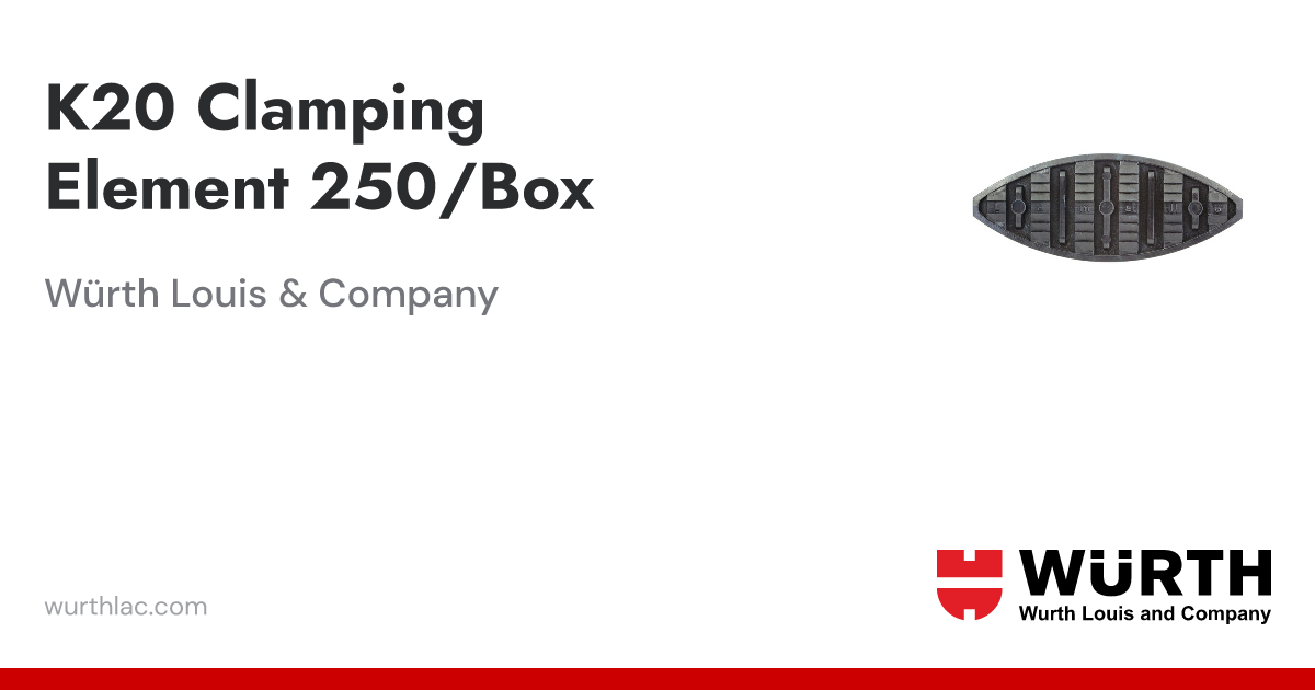 K20 Clamping Element 250/Box | Würth Louis & Company