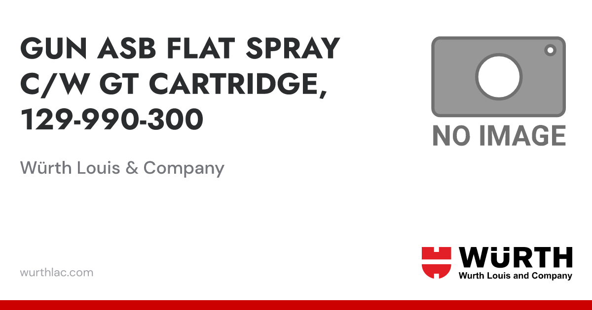 GUN ASB FLAT SPRAY C/W GT CARTRIDGE, 129-990-300 | Würth Louis & Company