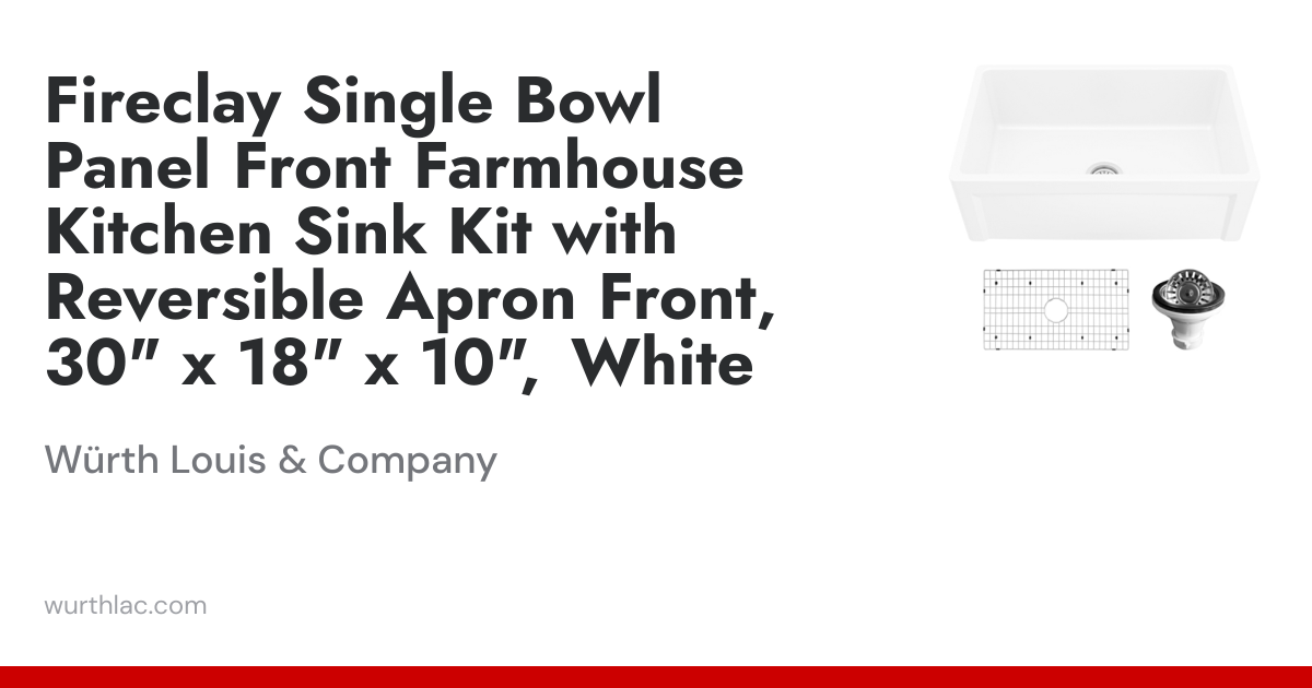 Fireclay Single Bowl Panel Front Farmhouse Kitchen Sink Kit with ...