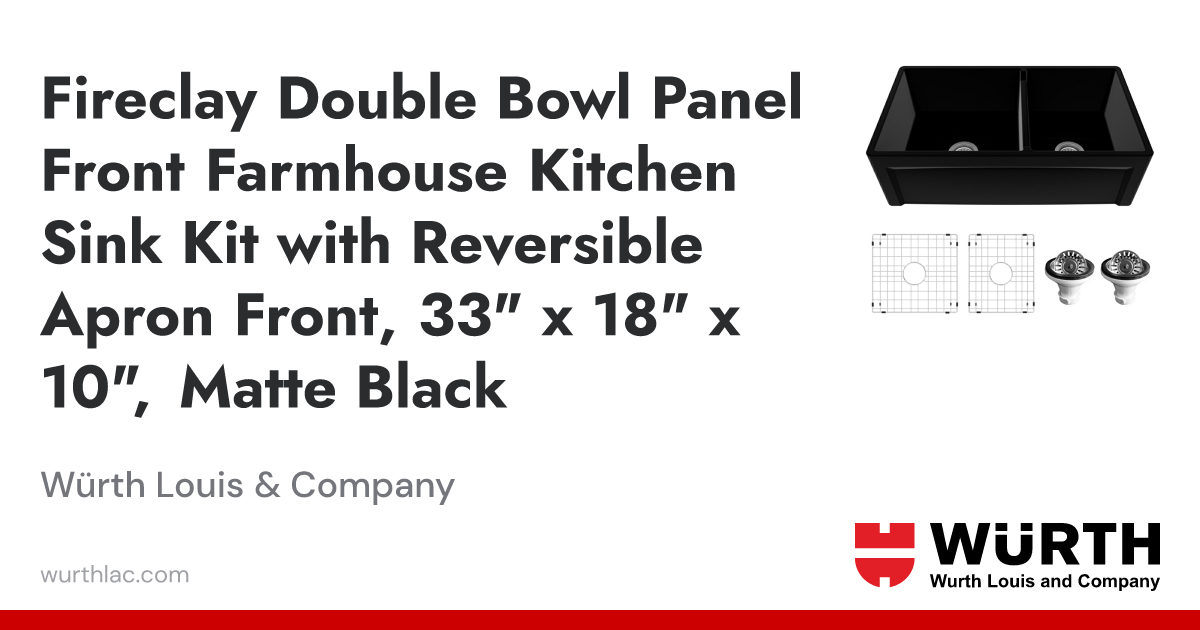 Fireclay Double Bowl Panel Front Farmhouse Kitchen Sink Kit with ...