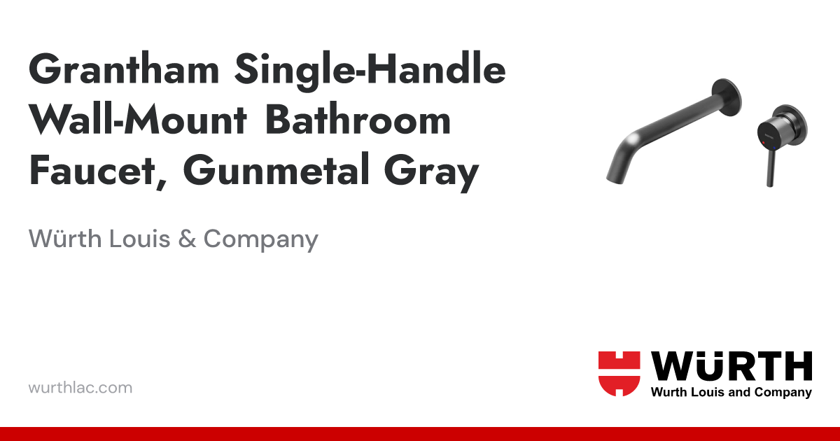 Grantham Single-Handle Wall-Mount Bathroom Faucet, Gunmetal Gray ...