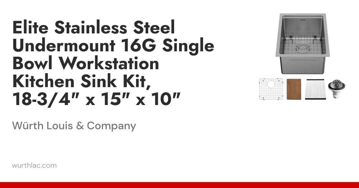 Elite Stainless Steel Undermount 16G Single Bowl Workstation Kitchen ...