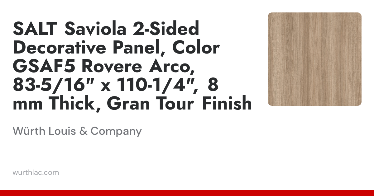 SALT Saviola 2-Sided Decorative Panel, Color GSAF5 Rovere Arco, 83-5/16 ...
