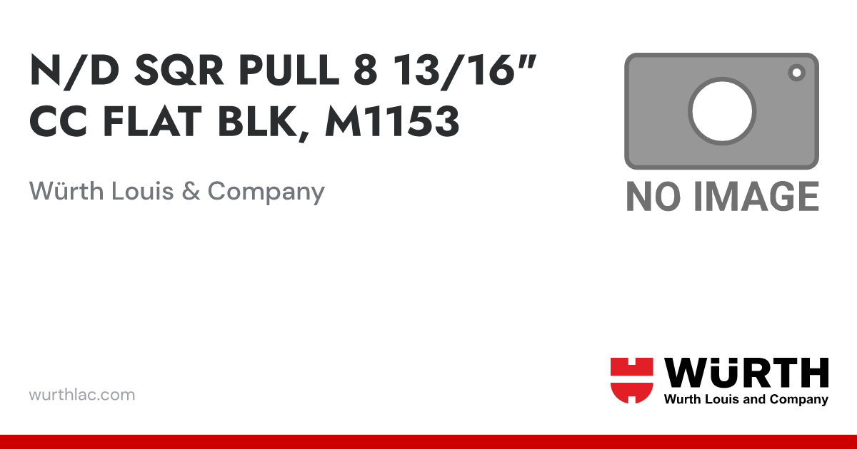 N/D SQR PULL 8 13/16" CC FLAT BLK, M1153 | Würth Louis & Company